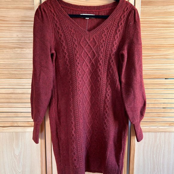 LOFT | Sweaters | New Loft Rust Red Sweater Tunic Size Extra Small ...